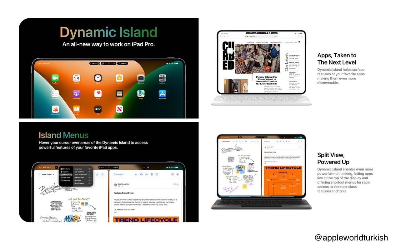 iPhone 14 Pro ile Hayatımıza Giren 'Dinamik Ada', iPadOS ve macOS'e Gelebilir!